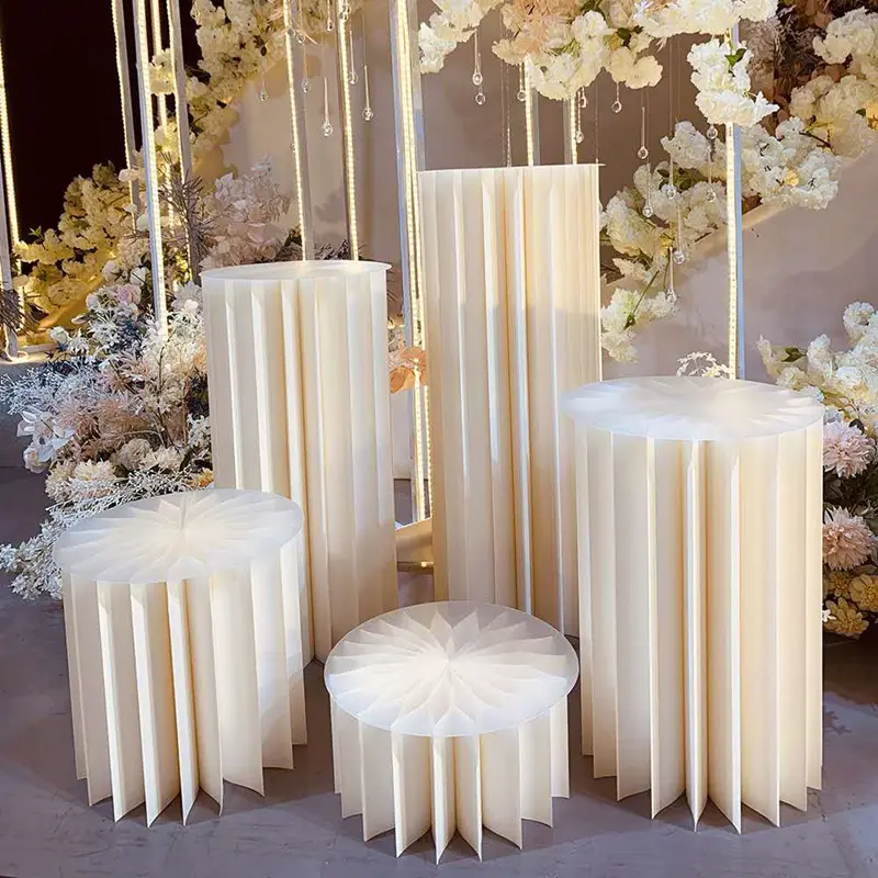 Nicro Foldable Paper Columns Cardboard Centerpiece Paper Roman column ...
